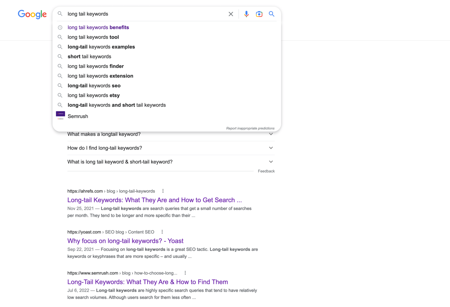 What are long tail keywords and why use them?
